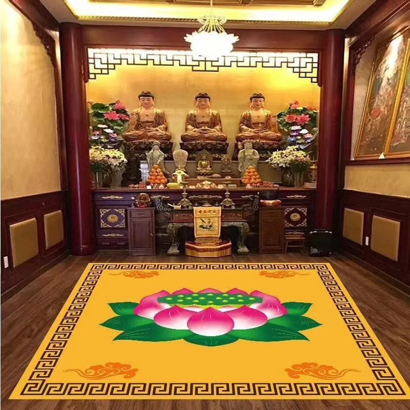 [in stock] Buddhist Hall Carpet, Home Lotus Pattern Carpet, Meditation ...