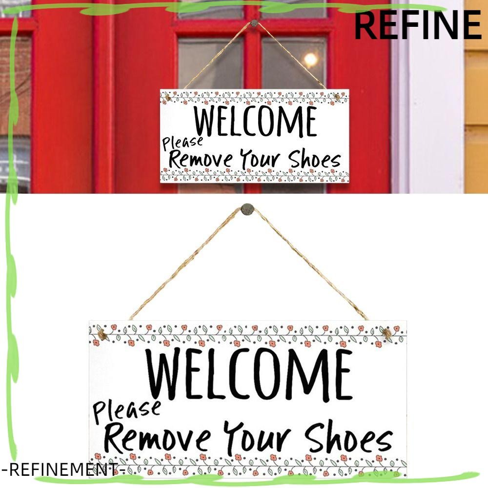 REFINEMENT Door Sign, Reminder Signs Please Remove Your Shoes Hotel ...