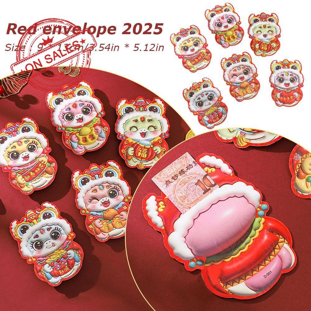 Chinese New Year Red Envelopes 2025,lunar New Packets Sanke Lucky ...
