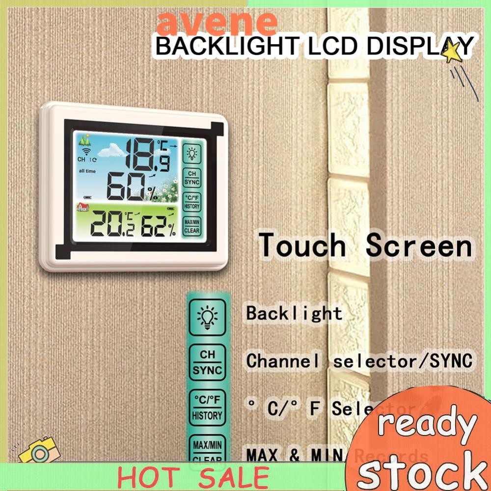 Wireless Remote Sensor Weather Station Touch Screen Temperature ...