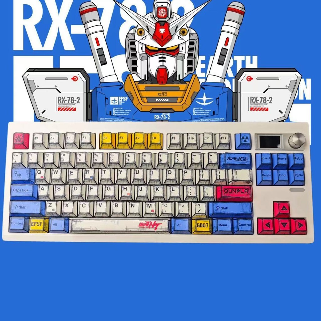 [Comic Gundam]Key Cap Original Height PBT Sublimation Classic Hundred ...