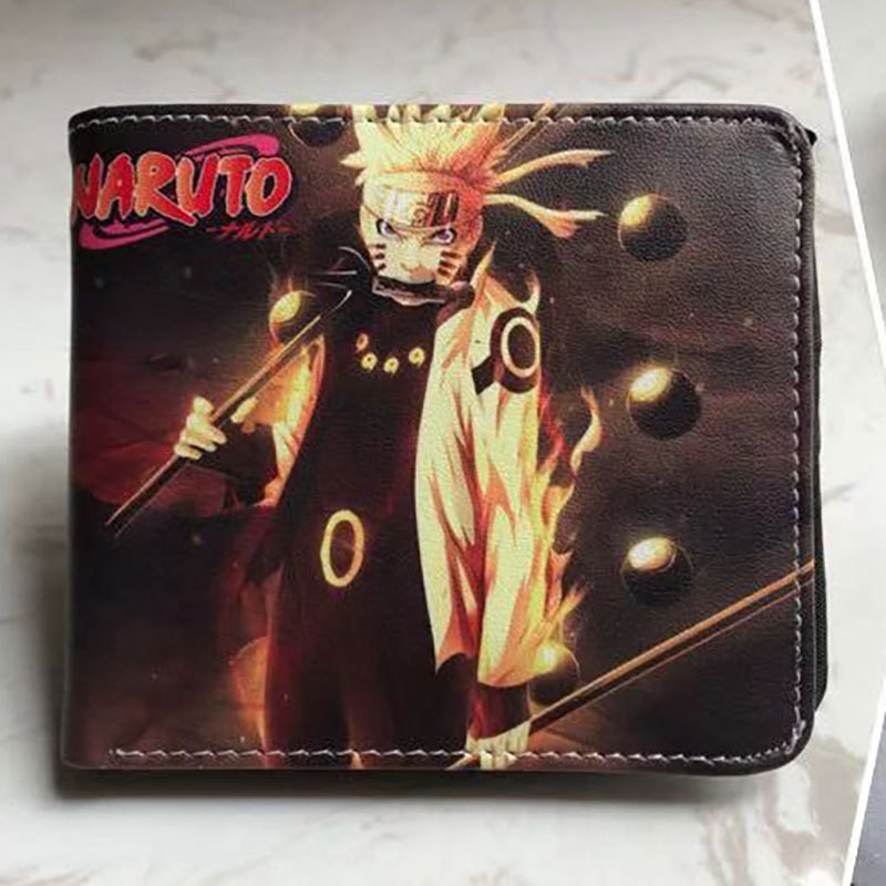 A0VJ Men's Wallet Cartoon Wallet Coin Purse Card Holder Naruto Sasuke ...
