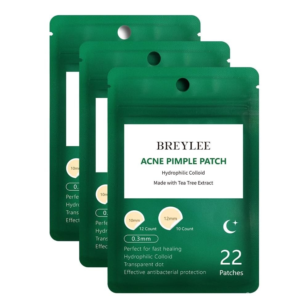 Acne Patches, BREYLEE Tea Tree Pimple Patches Acne Dots Acne Absorbing ...