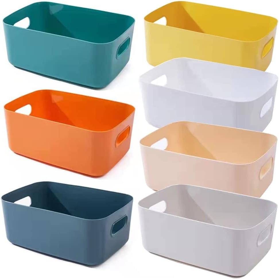 Small Plastic Baskets, Multiple Colour Pantry Organizer Bins Cupboard ...