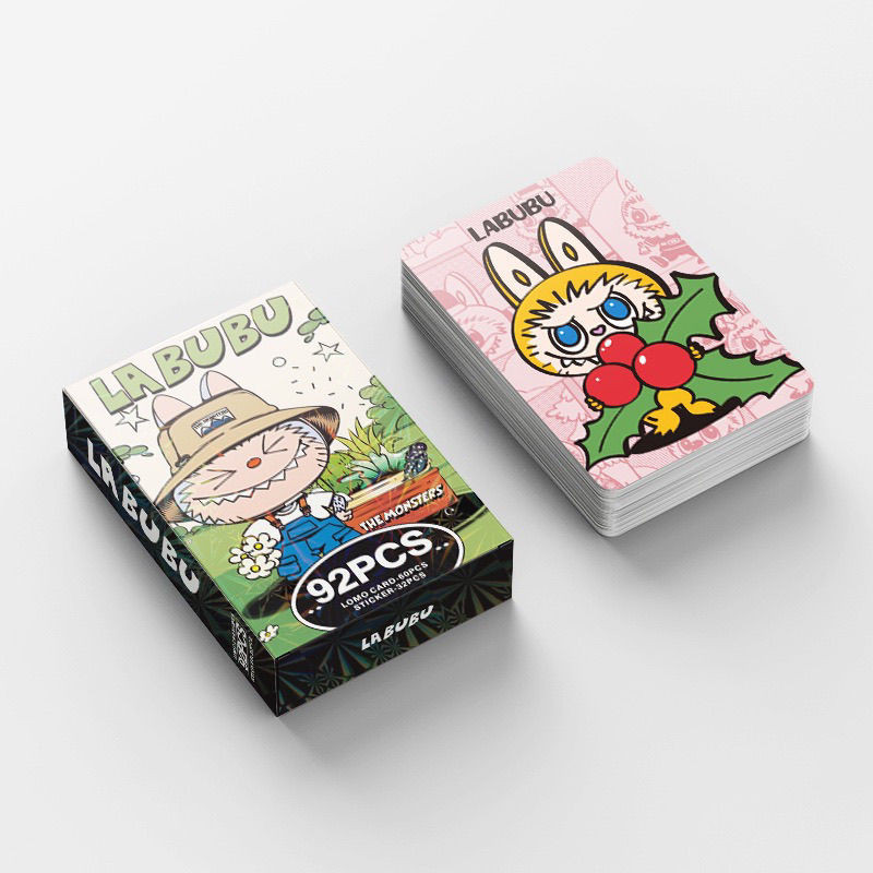 92 LABUBU canvas cards LABUBU LABUBU Small Card Stickers Cartoon Anime ...