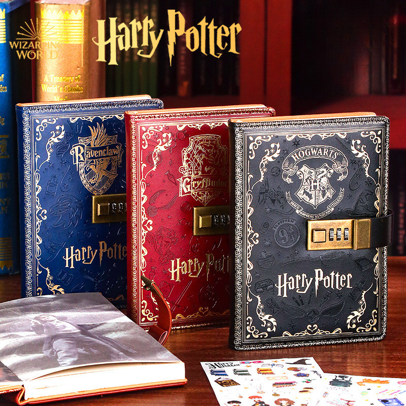 Harry Potter PU Leather Lock Diary Notebook A5 Size with Colored Pages ...