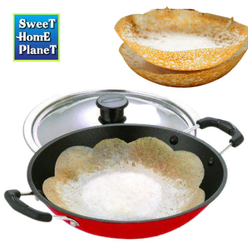MAHENDRAA EXTRA DEEP Non Stick Appa Chatty Breakfast Pan with Stainless ...