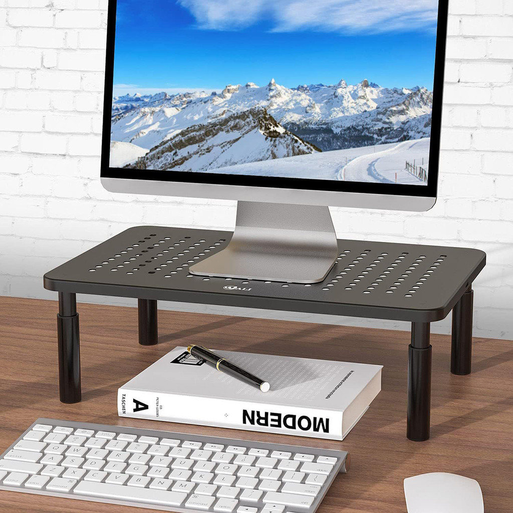 Adjustable Metal Monitor Stand Ergonomic Computer Riser Stand Desktop ...