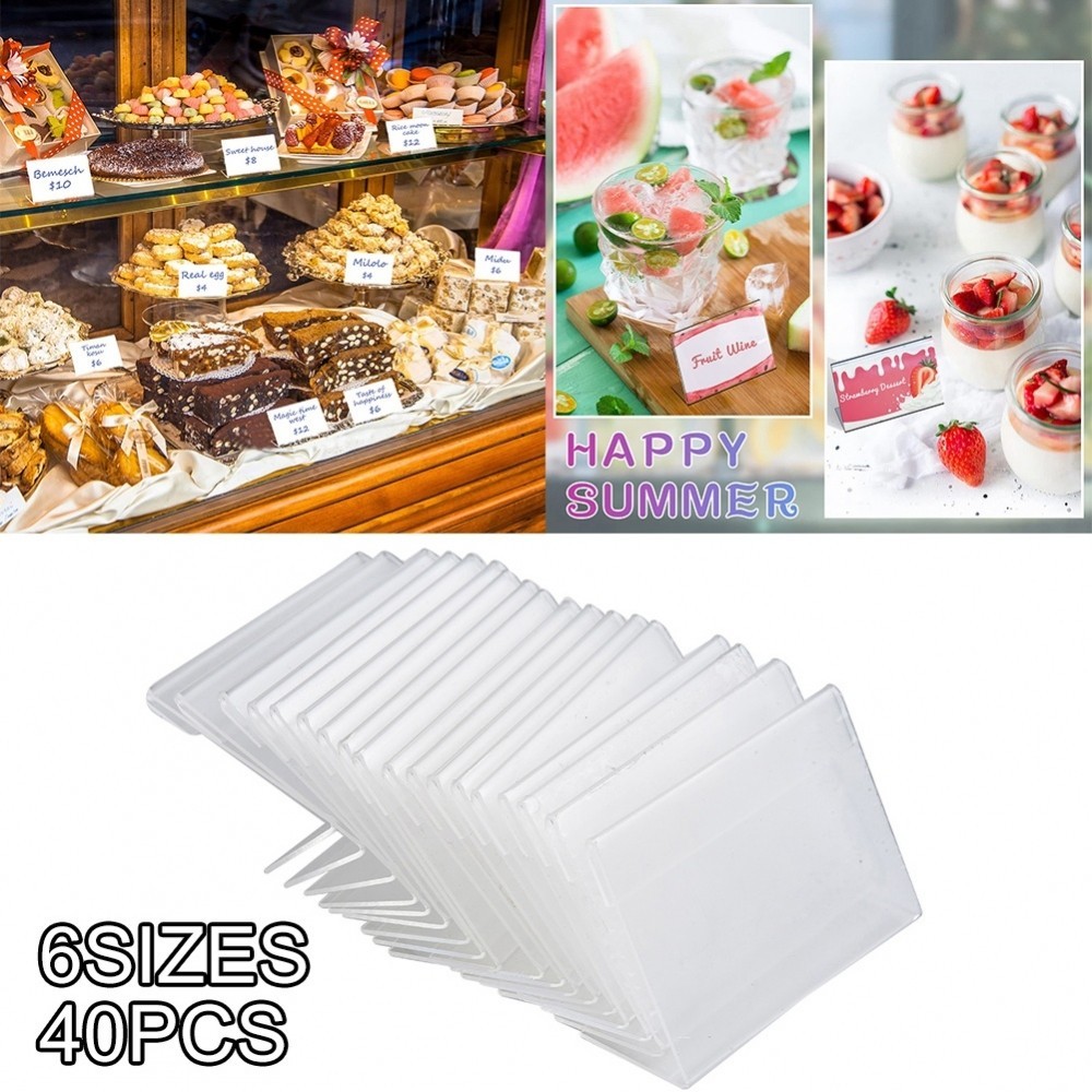 Clear Acrylic Sign Stand for Price Tags and Name Cards (63 characters ...