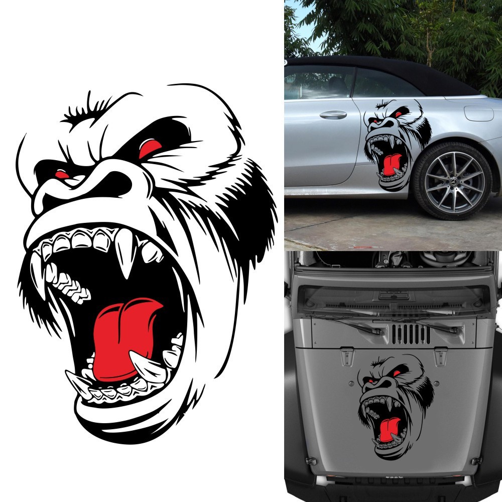 New Fashion Horror Ape Totem Car Stickers Animal Decoration Pickup ...