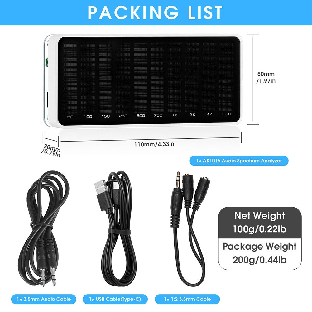 [New Arrivals] Music Spectrum MIC Pick-up Sound Level Meter Audio ...