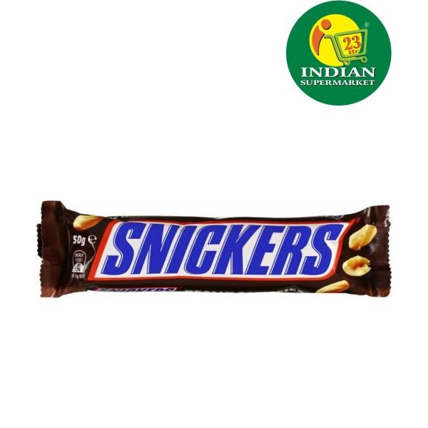 Snickers Milk Chocolate Peanuts with Creamy Caramel and Soft Nougat 51g ...