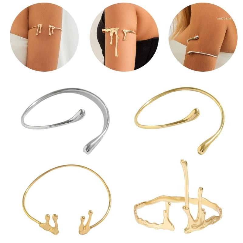 san* Melting Arm Chain Wrap for Women Girls Arm Cuffs Open Bangle Snake ...