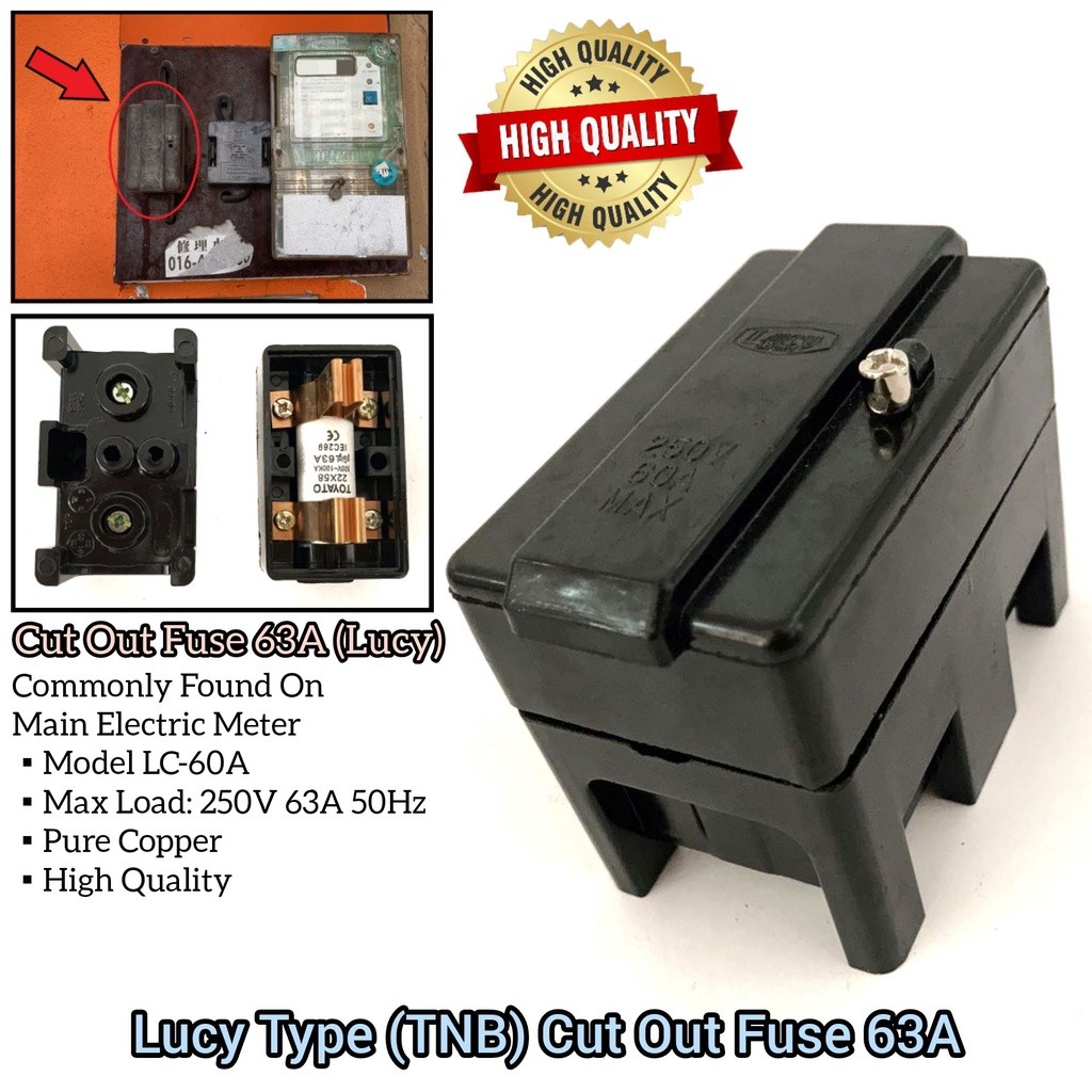 Lucy Type Cut Out Unite With 63A Fuse For TNB Main Switch House And ...