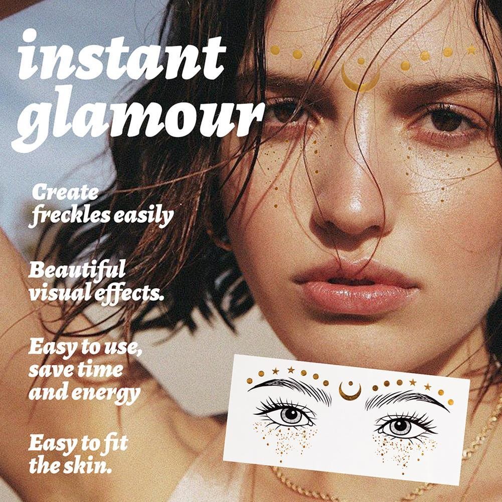 Facial Spot Glitter Fake Freckles Temporary Tattoo Up Stickers Makeup ...