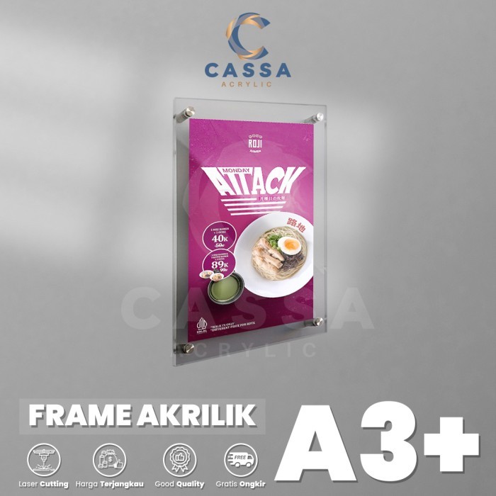 A3+ Acrylic Wall Frame / Acrylic Wall Frame Acrylic Poster Display ...