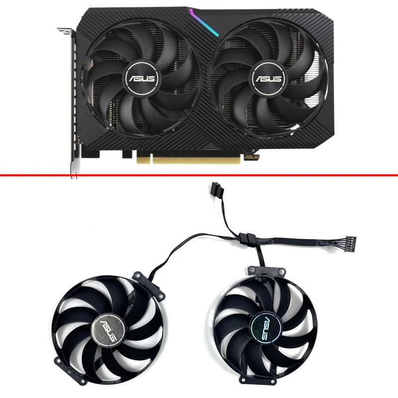 87MM T129215SU DC12V 0.5A RTX3060 RTX3060TI 6Pin Graphics Fan for ASUS ...
