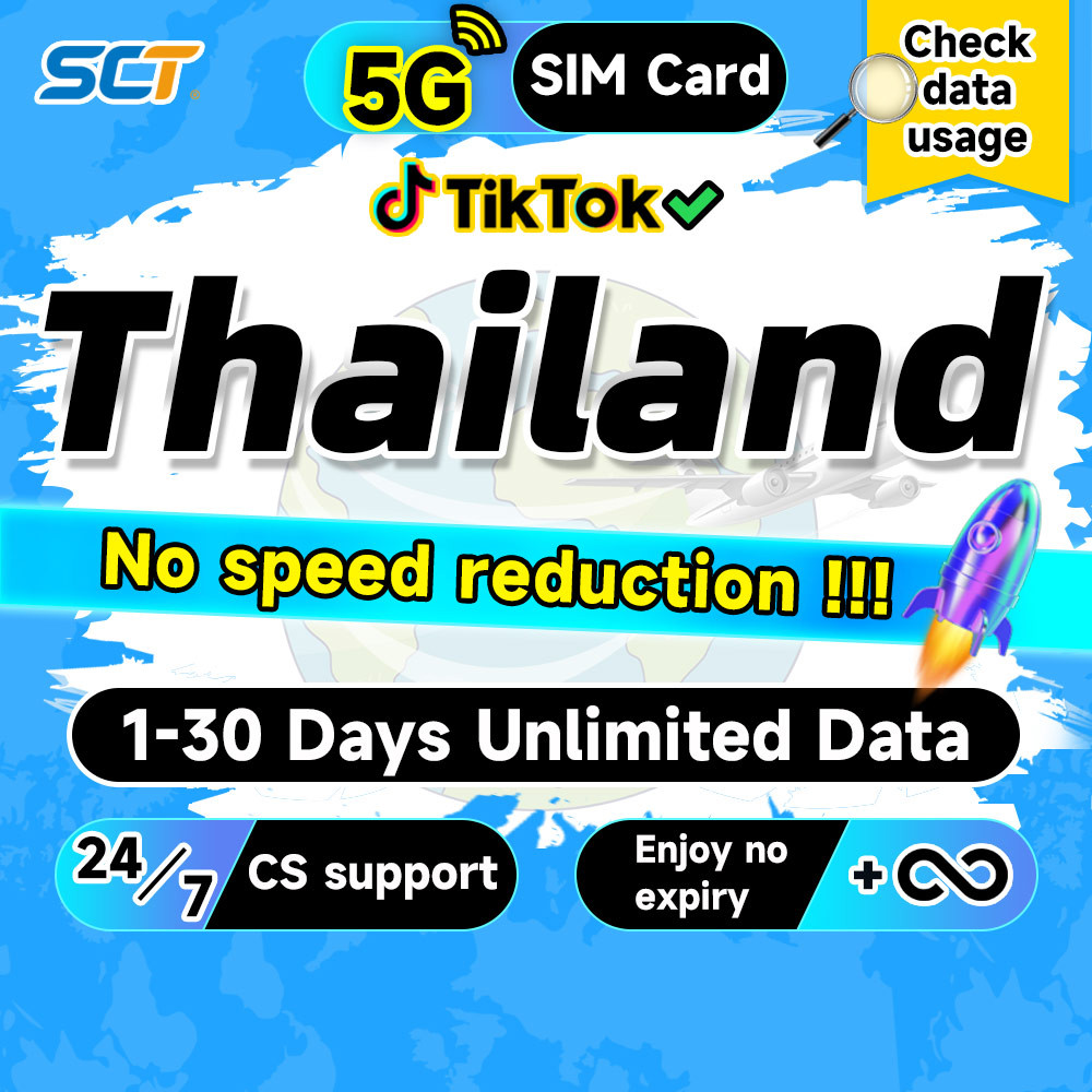 Wefly Thailand SIM Card 5G 1-30 Days 500MB-Unlimited Data AIS/dtac ...