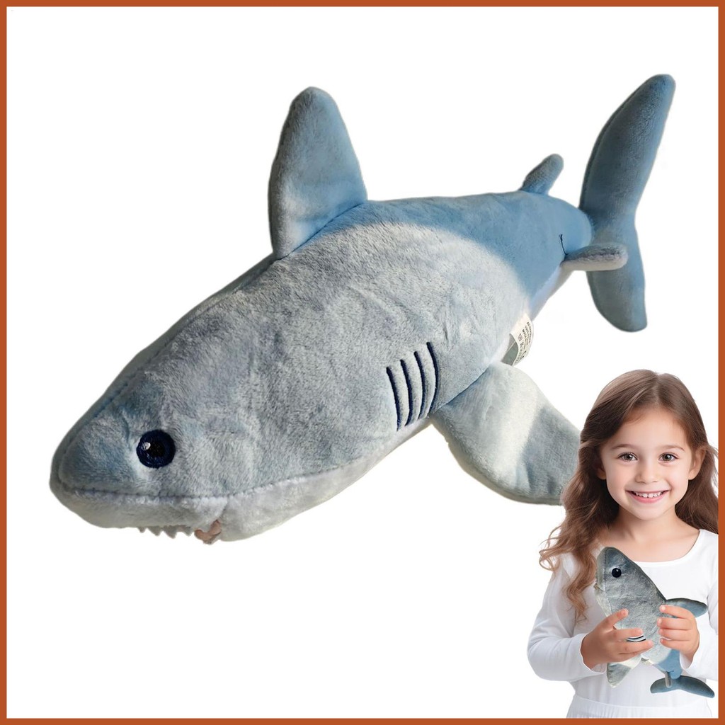 Shark Stuffed Plush Toy 11inch Realistic Shark Plush Model Of Sharks ...