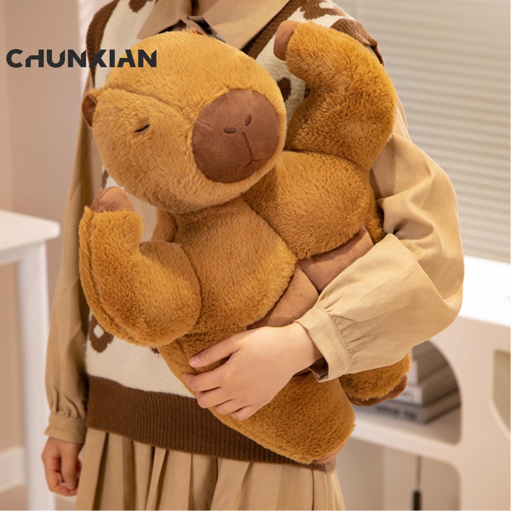 QUENTIN Capybara Plush Muscle Man Pillow, Soft Capybara Capybara Muscle ...