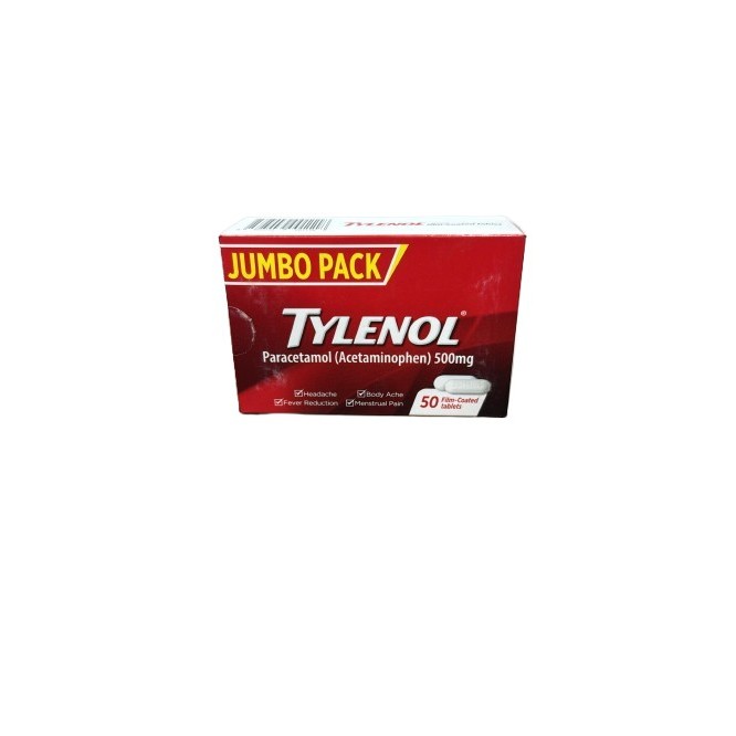 Tylenol Paracetamol 500MG 50 Film Coated Tablets | Shopee Singapore