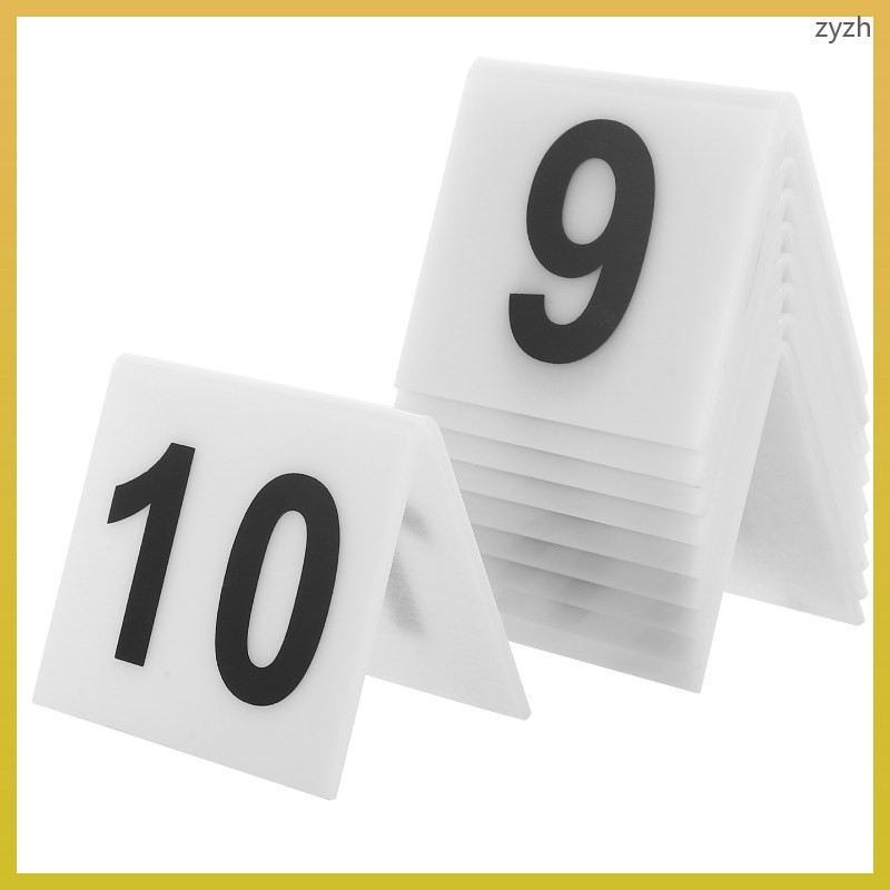 10 Pcs Number Plate Marking Wedding Table Numbers Markers Restaurant ...
