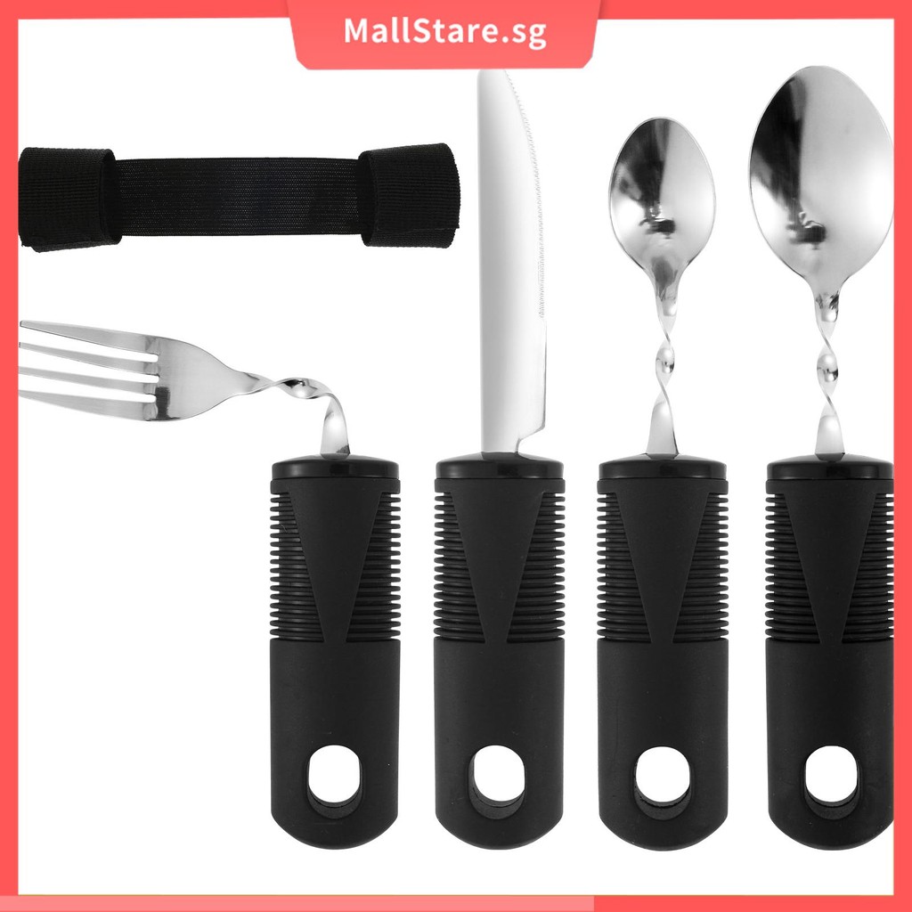 Adaptive Utensils with Strap Angle Adjustable Weighted Utensils ...