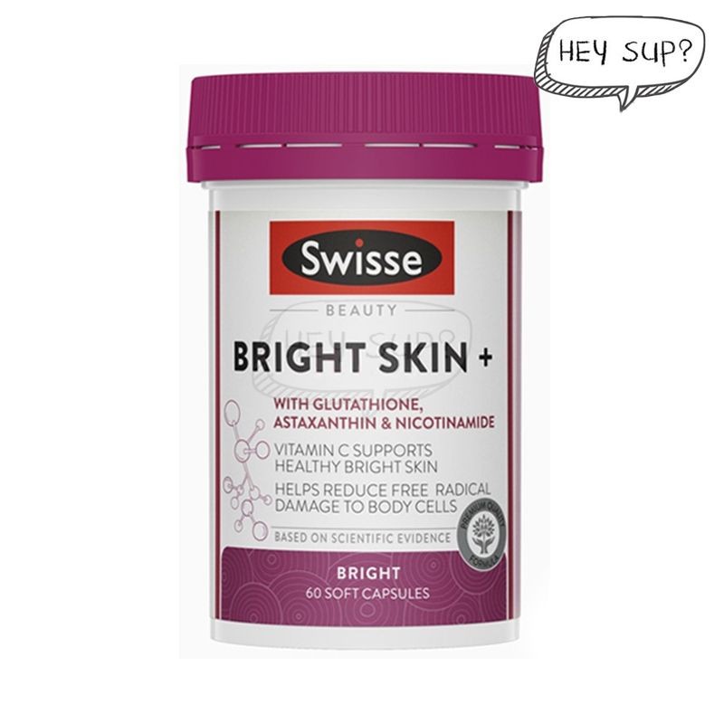 Swisse Beauty Bright Skin + 60 Capsules with Glutathione Astaxanthin ...