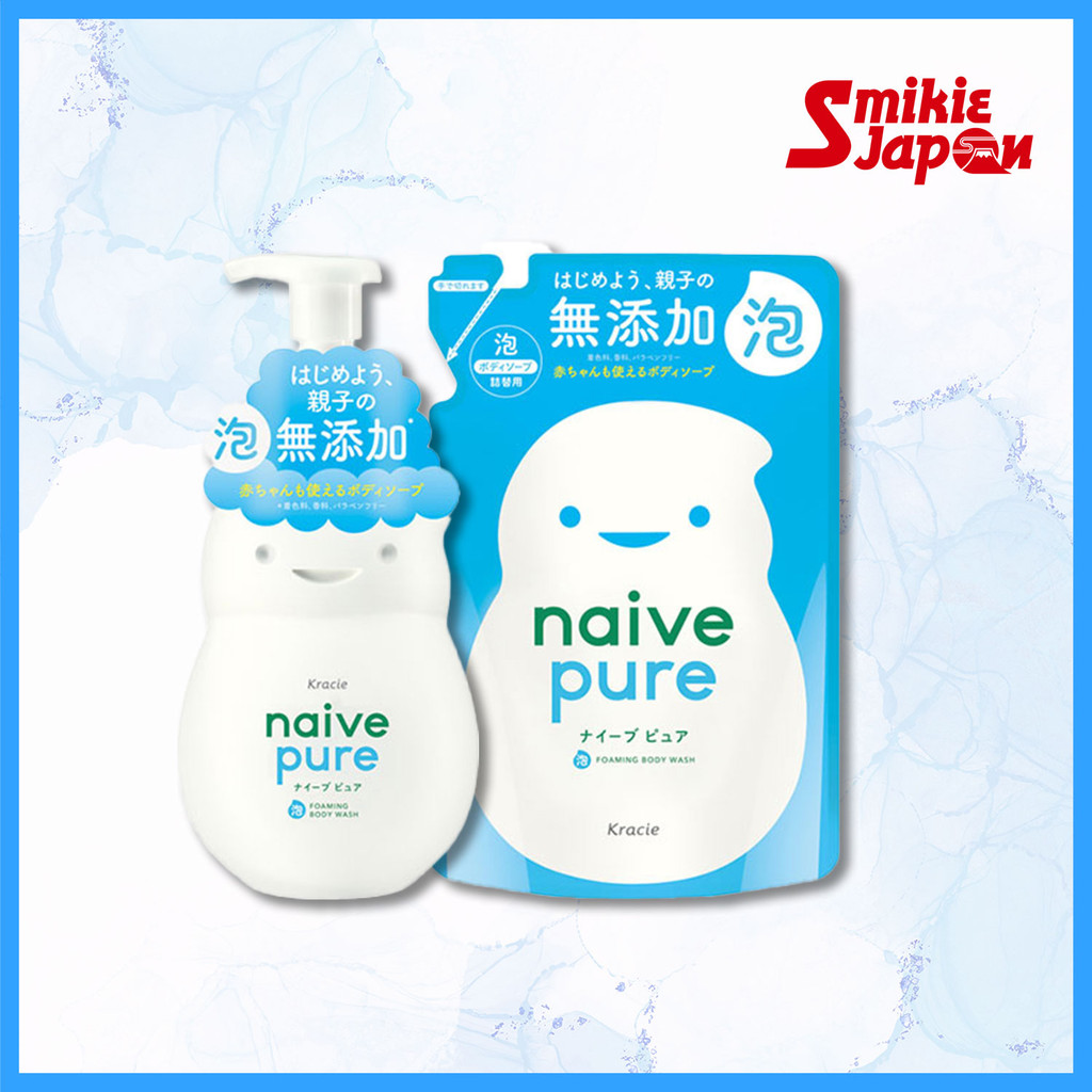 KRACIE Naive pure Foam Body Soap 550ml / Refill 450ml / Direct from ...