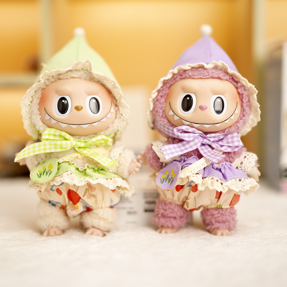 [only Clothes] 17cm Labubu V1 V2 Clothes Labubu Jungle Elfin Set Plush ...