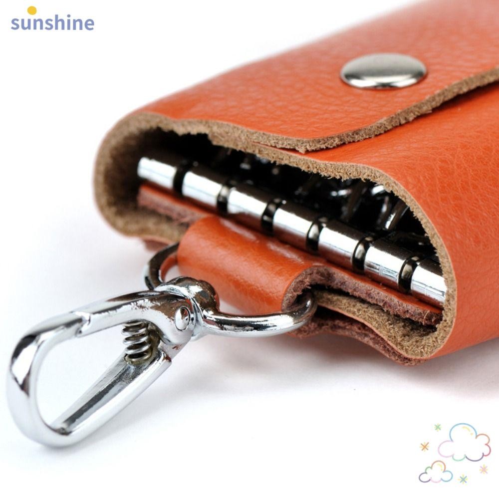 SSUNSHINE Key Wallets, 6Corlors Women Coin Purse Keychain Bag, Genuine ...