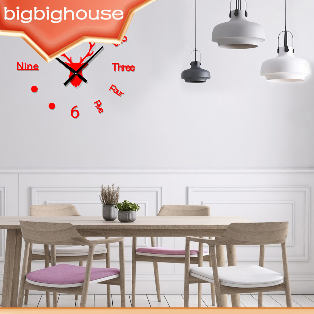 Clock Decal Low-noise Clock Sticker Acrylic Decoration Adjustable DIY ...