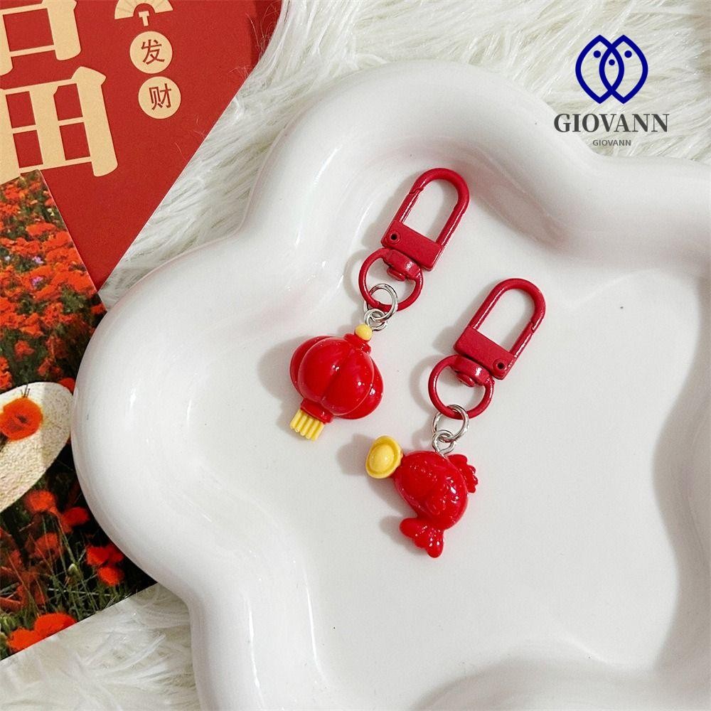 GIOVANNI Lunar New Year Keychain, Red Packet Lucky Bag Chinese Knot ...