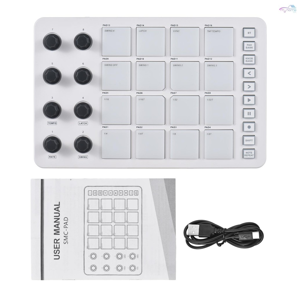 MIDI Controller Strike Pad RGB Backlight MIDI Keyboard BT Connection ...