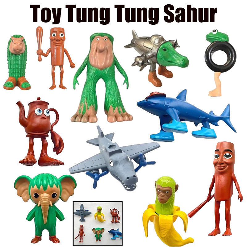Tung Tung Tung Sahur Model Decoration Bombardino Crocodilo Action ...