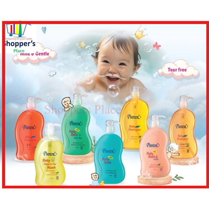 [Mix N Match]Pureen Baby Bath/Baby Shampoo 750ml- 7 variants(MIN-3 ...