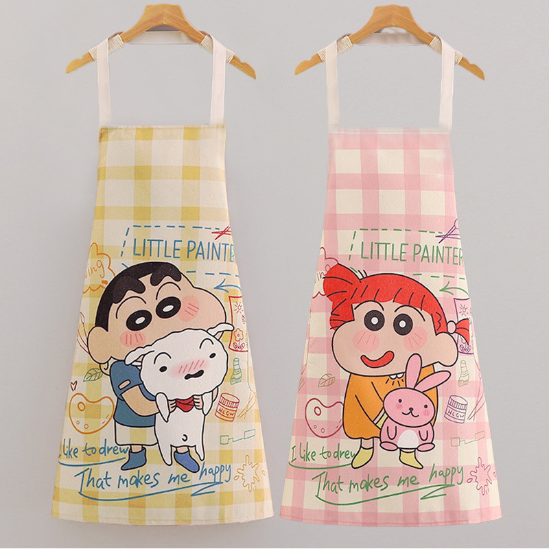 Crayon Shin-Chan Couple Cartoon Cute Apron Apron Kitchen Apron Work ...