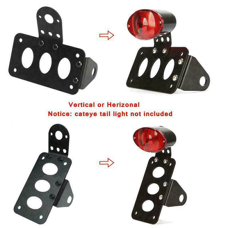 Motorcycle License Number Plate Holder Side Mount Tail Light Bracket ...