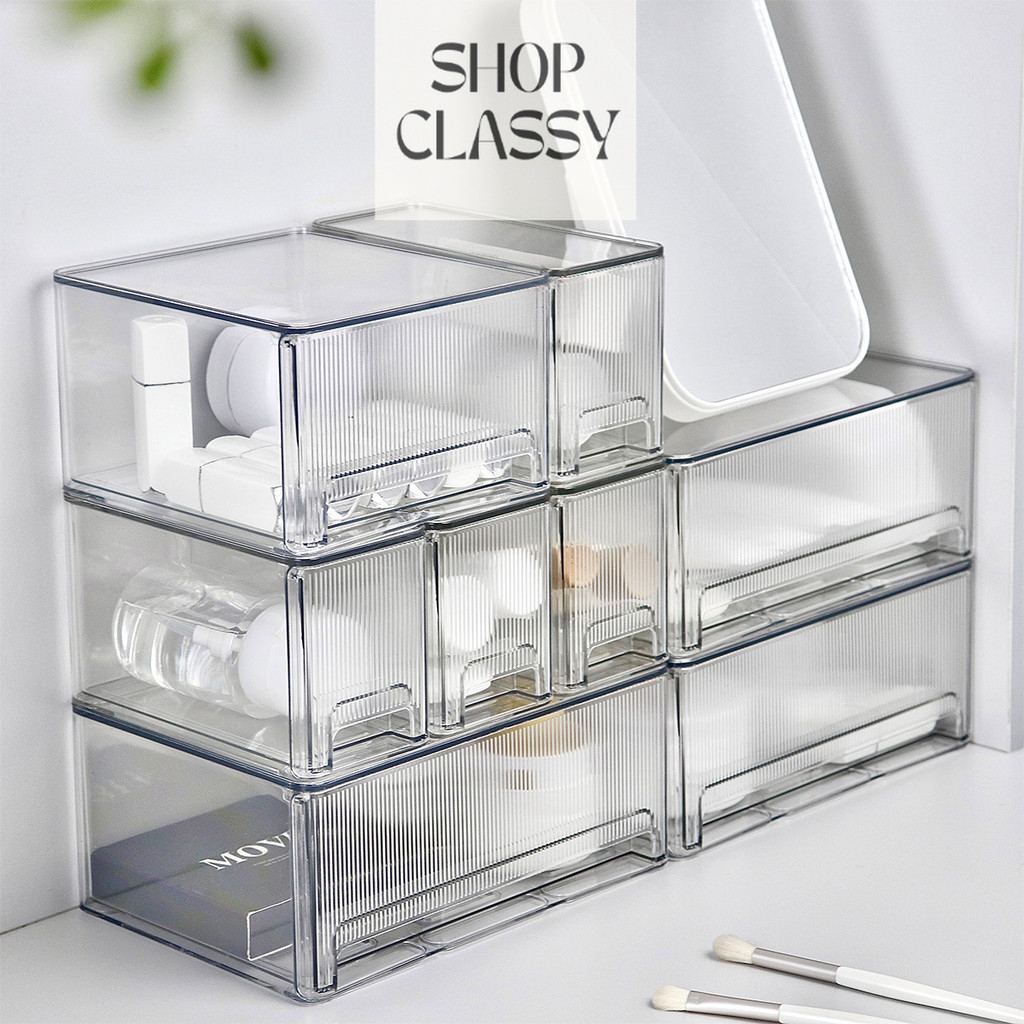 Shopclassyshop Desktop cosmetics drawer organizer storage box high-end ...