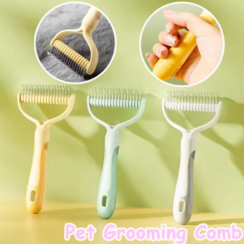 New Pet Grooming Comb Universal Cat Dog Hair Comb Double Size Open Knot ...