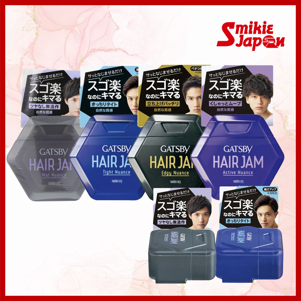 MANDOM GATSBY Hair Jam / Hair Styling Wax 110ml Tight / Active/ Edgy ...