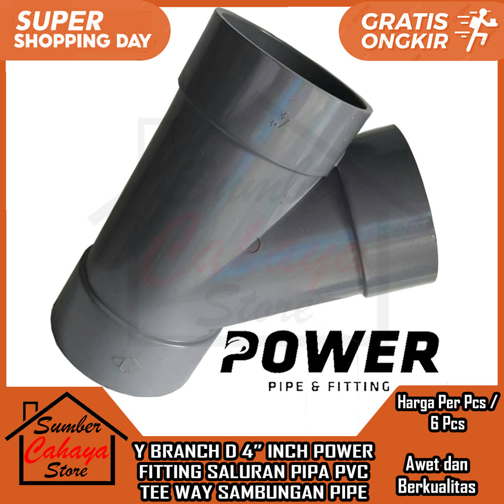 Tee Y Branch D Power 4" Inch Fitting Pipe Reducer Connection T ...