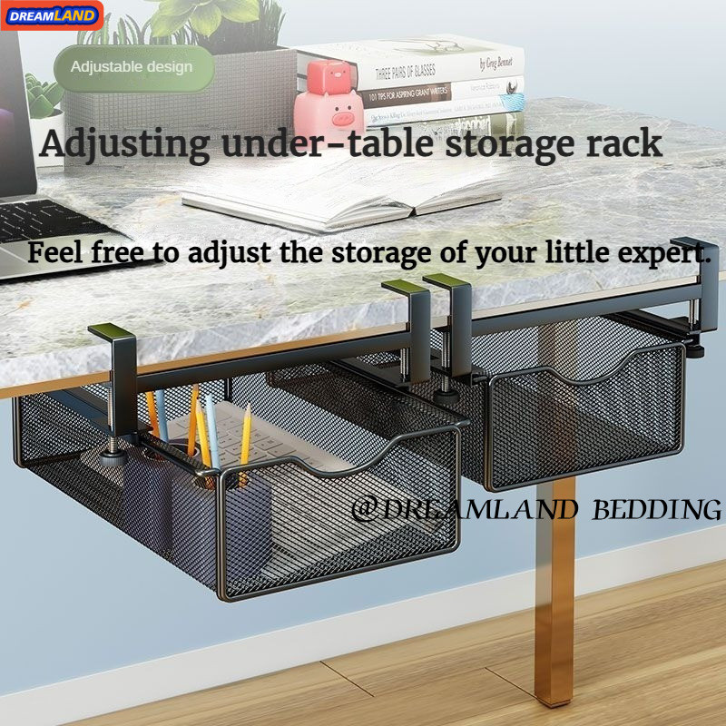 Under Desk Office Table Drawer Organizer Rack Clamp On Desk Drawer No ...