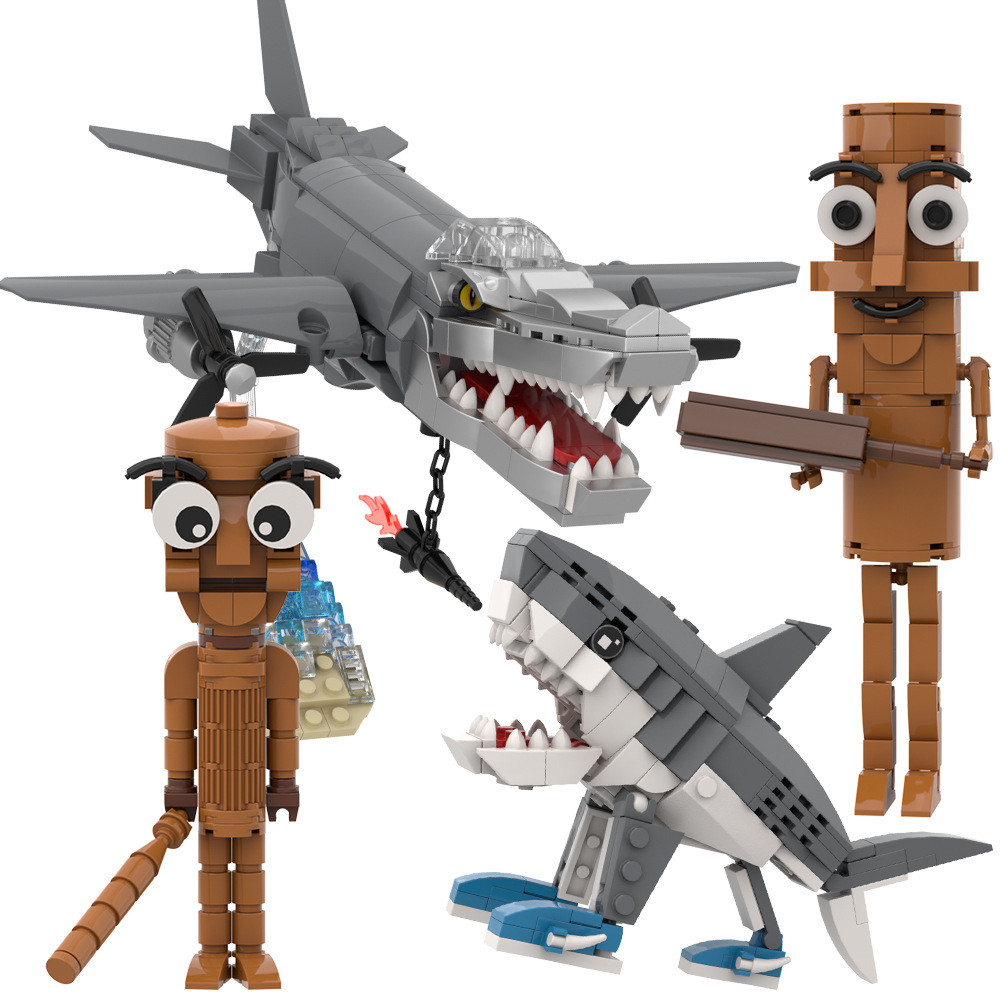 Brainrot Tung Tung Tung Figure TungTungSahur Building Block AI Parody ...