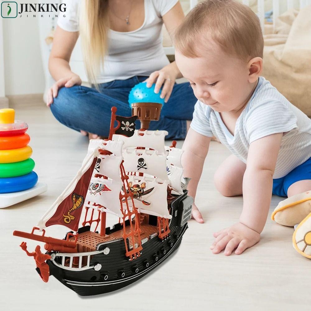 JINKING Pirate Model Toys, Pirate Ship Boats Model Pirate Ship Action ...