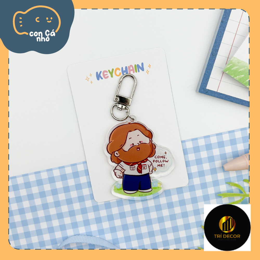 Catholic keychain with chibi shape of Jesus Christ, acrylic plastic ...