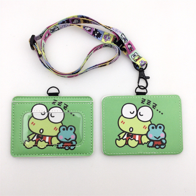 Cartoon Cute Big-Eyed Frog PU Pickup Holder Creative Anime Meal Card ...