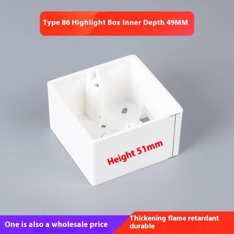 Type 86 Surface Mounted Base Box Heightened Switch Socket Wire Box PVC ...