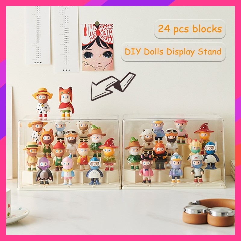 Blind Box Display Box 24Pcs Movable Dustproof Model Display Case ...