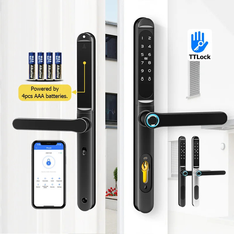 Home intelligent door lock smart keys Digital door lock biometrics ...
